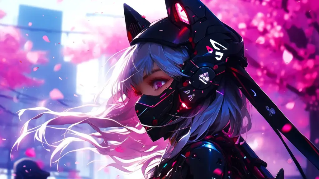Live wallpaper Cyber Cat download on VSThemes.org