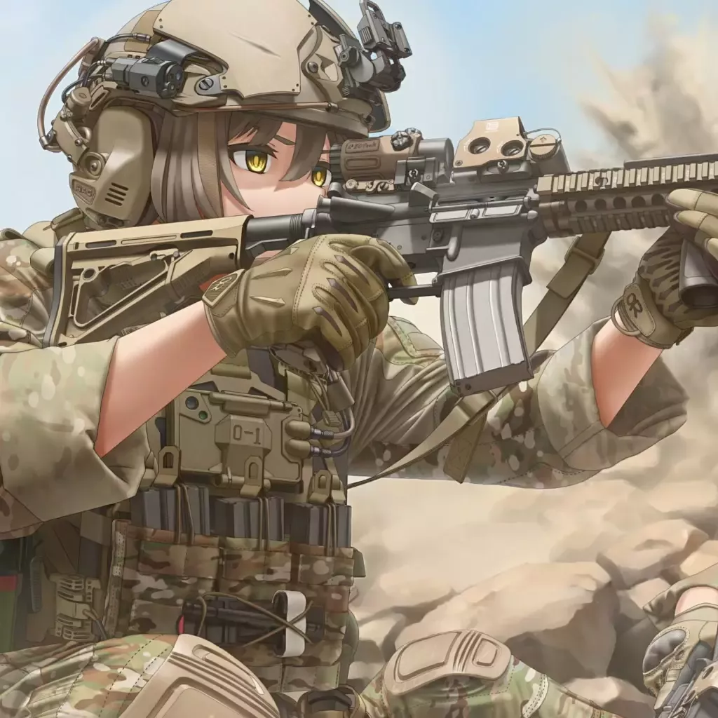Живые обои Danger close - Anime War Warrior скачать на VSThemes.org
