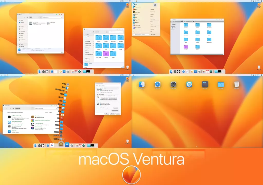 Тема macOS Ventura для Windows 11 скачать на VSThemes.org