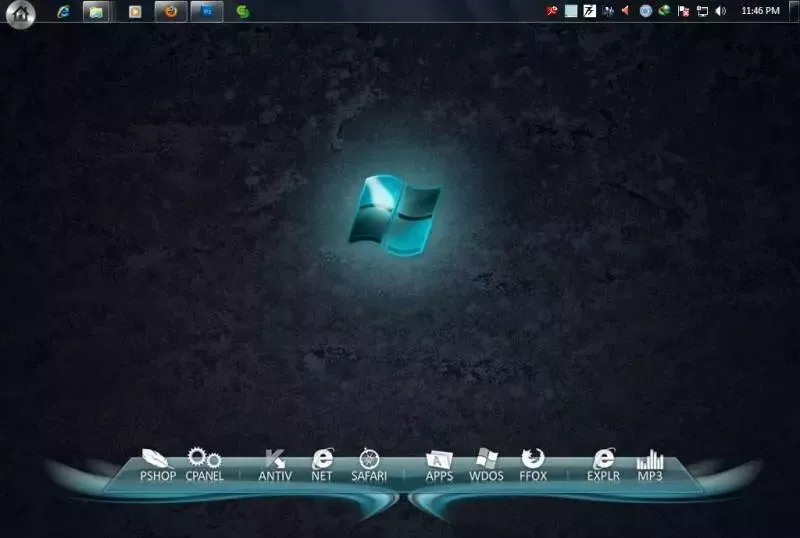 Скин Синяя абстракция для RocketDock скачать на VSThemes.org