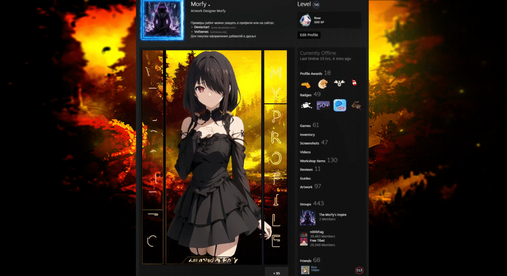 Steam Artwork Kurumi Tokisaki - Sunset Forest download on VSThemes.org