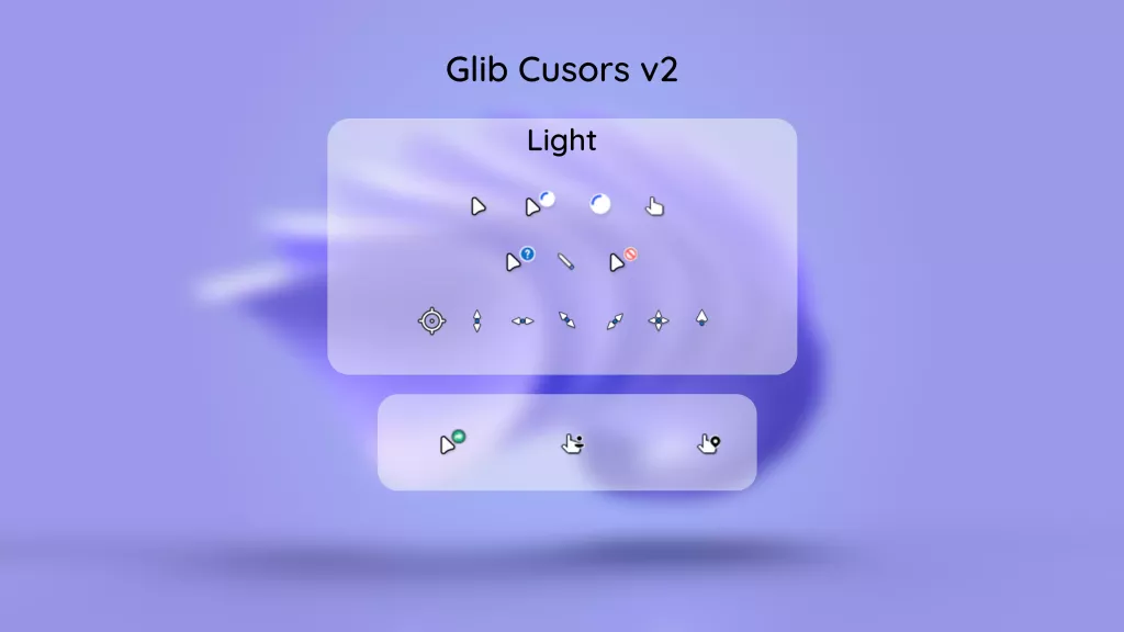 Cursors Glebe, the second white version on Windows download on VSThemes.org