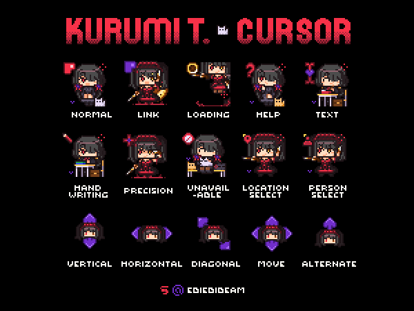 Cursors Kurumi Tokisaki - Date A Live on Windows download on VSThemes.org