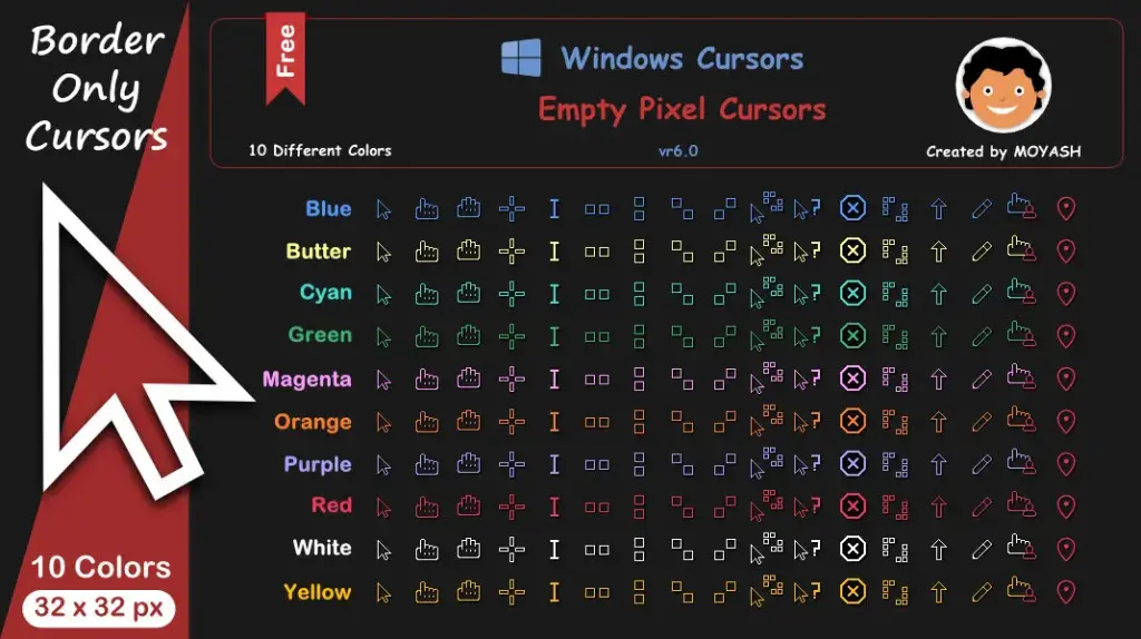 Cursors Empty Pixel v.6.0 on Windows download on VSThemes.org
