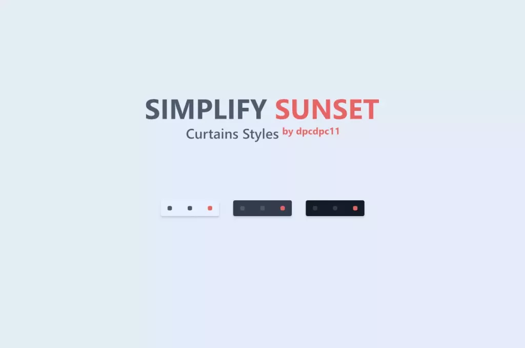 Theme Simplifay Sunset for Stardock Curtains download on VSThemes.org