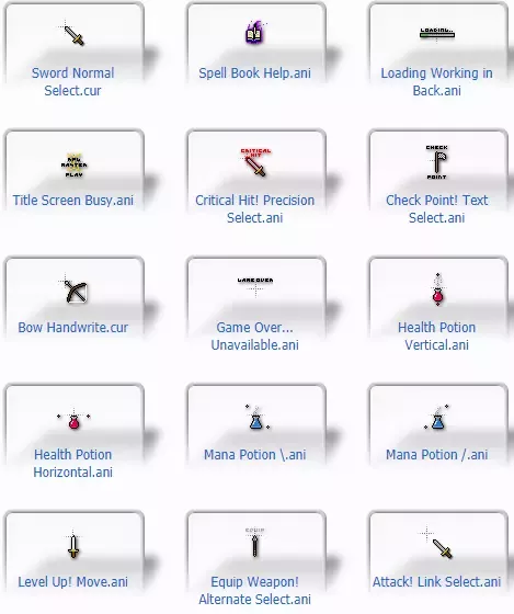 Cursors Standard RPG Set on Windows download on VSThemes.org