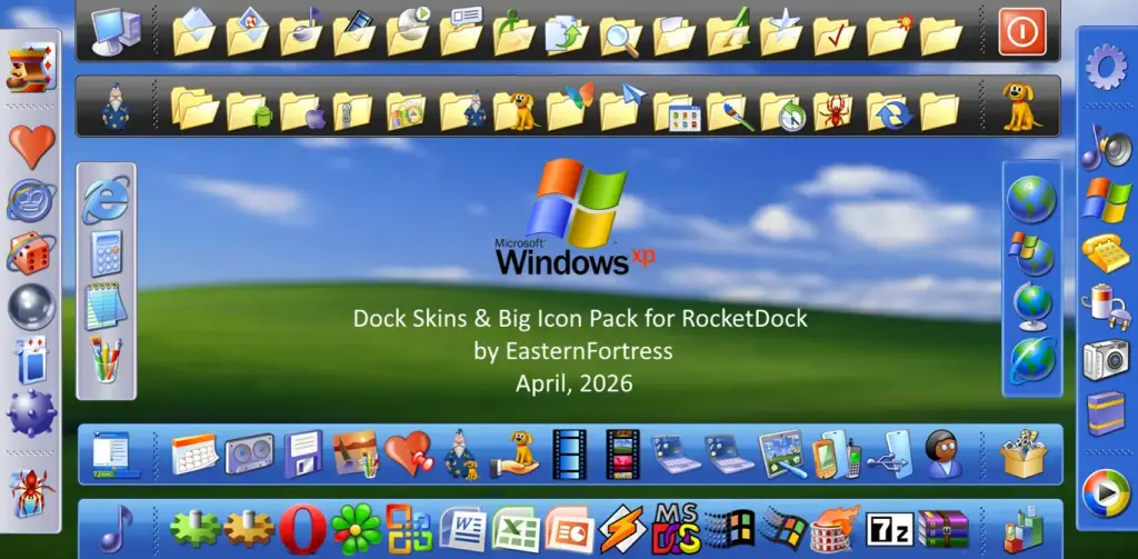Skin Windows XP (+ big icon pack) for RocketDock download on VSThemes.org