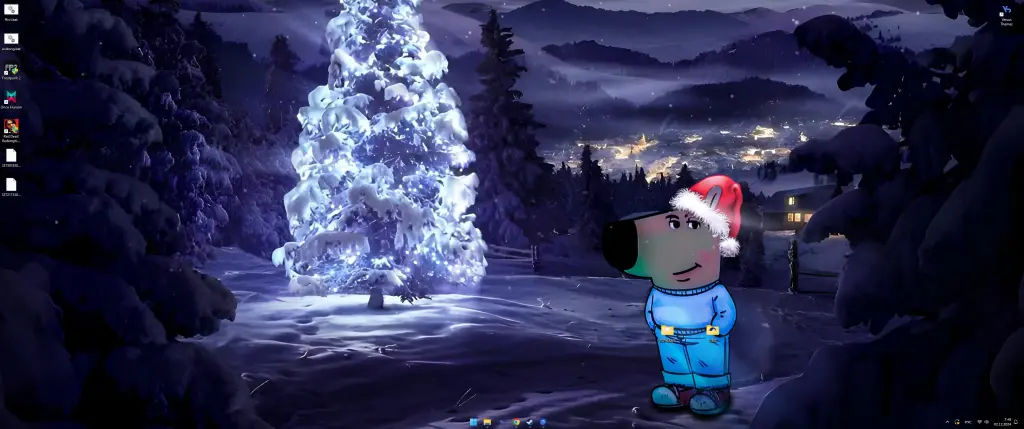 Live wallpaper Christmas Chill Guy download on VSThemes.org