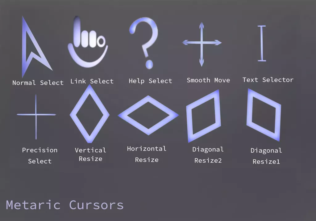 Cursors Metaric, Purple, Linear on Windows download on VSThemes.org