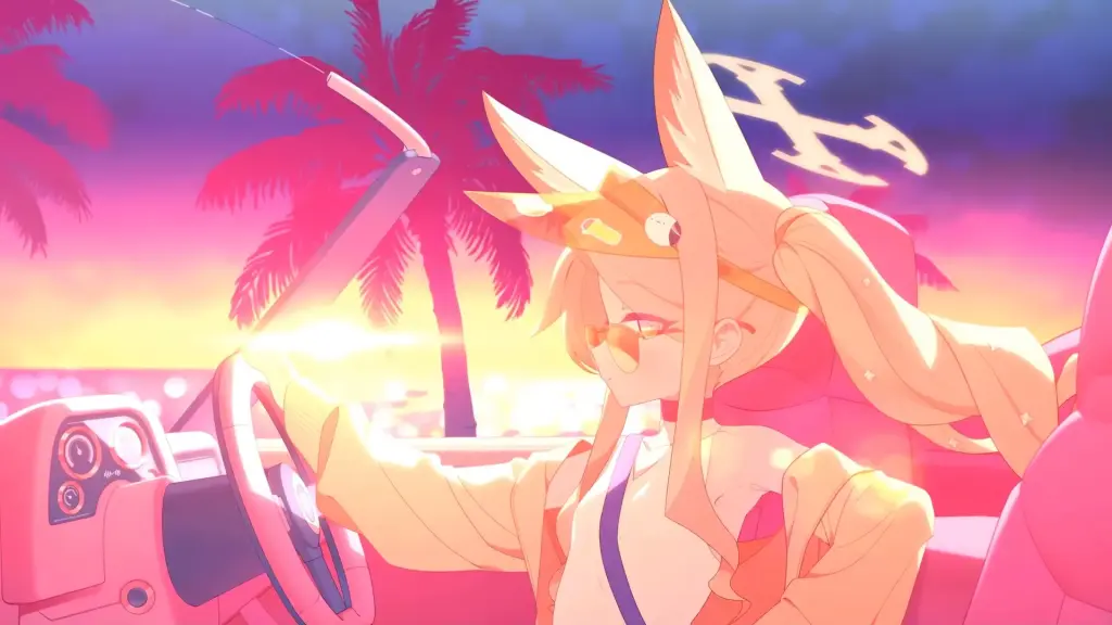 Live wallpaper Yurizono Seia in a convertible (Blue Archive) download ...