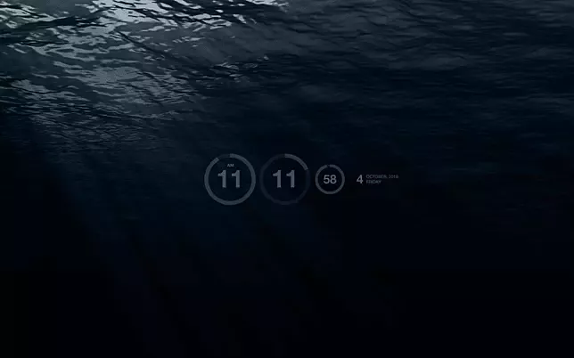 Screensaver Underwater Clock for Windows download on VSThemes.org