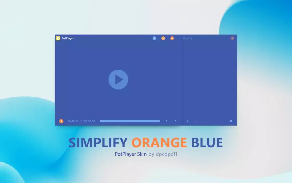 Скин Симплифай, оранжевый и синий для PotPlayer скачать на VSThemes.org
