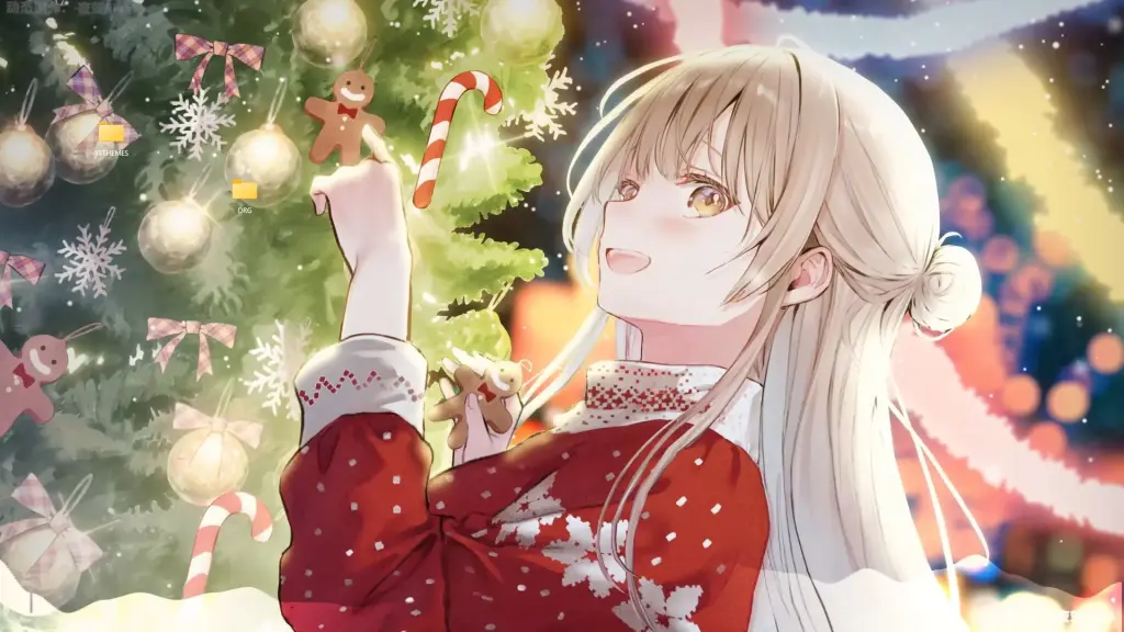 Live wallpaper Mashiro Shiina preparing holiday download on VSThemes.org