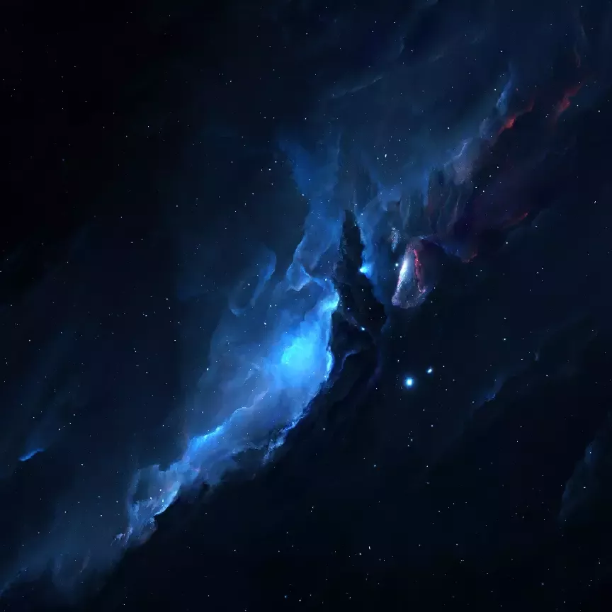 Live wallpaper Darkblue Nebula [4K - HDR] download on VSThemes.org