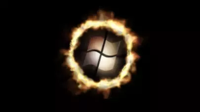 Boot screen Surrounded by flames for Windows download on VSThemes.org