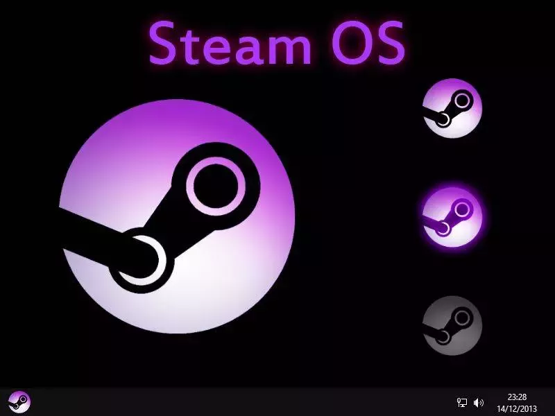 Start orb Purple Steam OS logo for Windows download on VSThemes.org