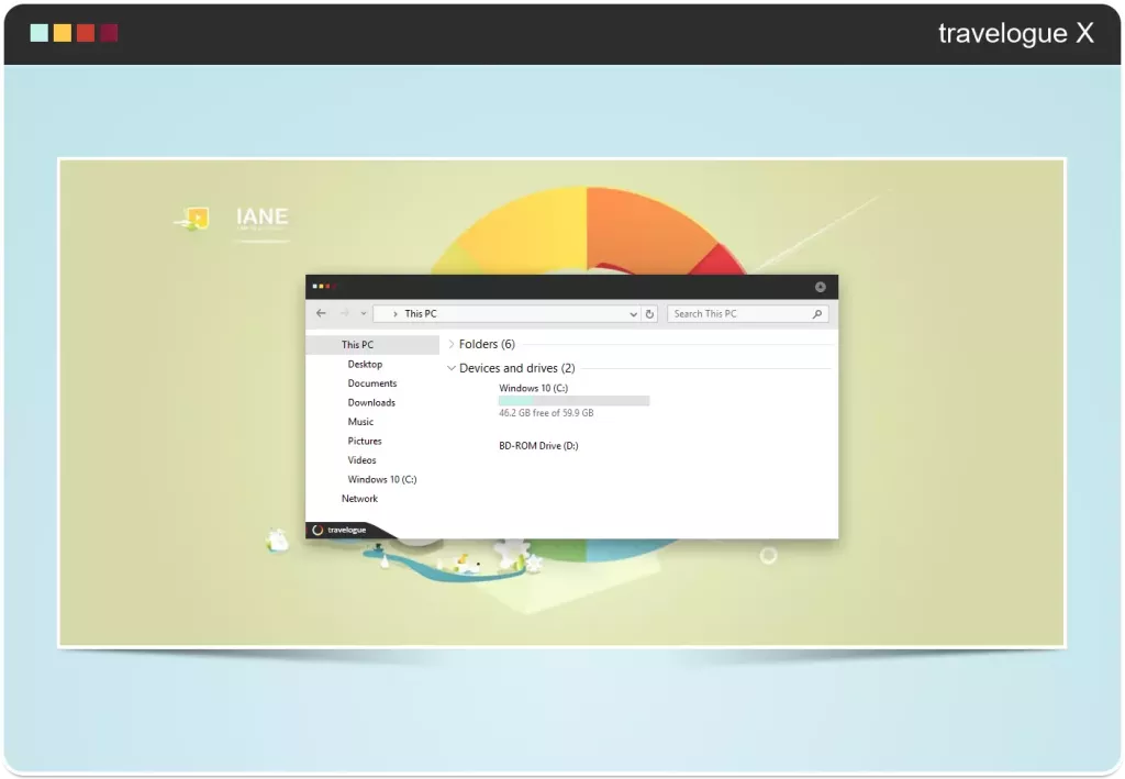 Theme Travelogue X for Windows 10 download on VSThemes.org