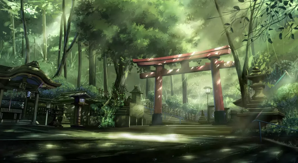 Live wallpaper Japanese Torii Gate in the Forest download on VSThemes.org