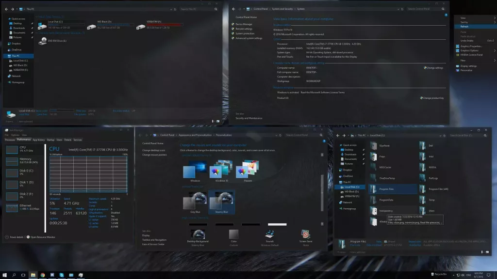 Theme Steam Blue for Windows 10 download on VSThemes.org