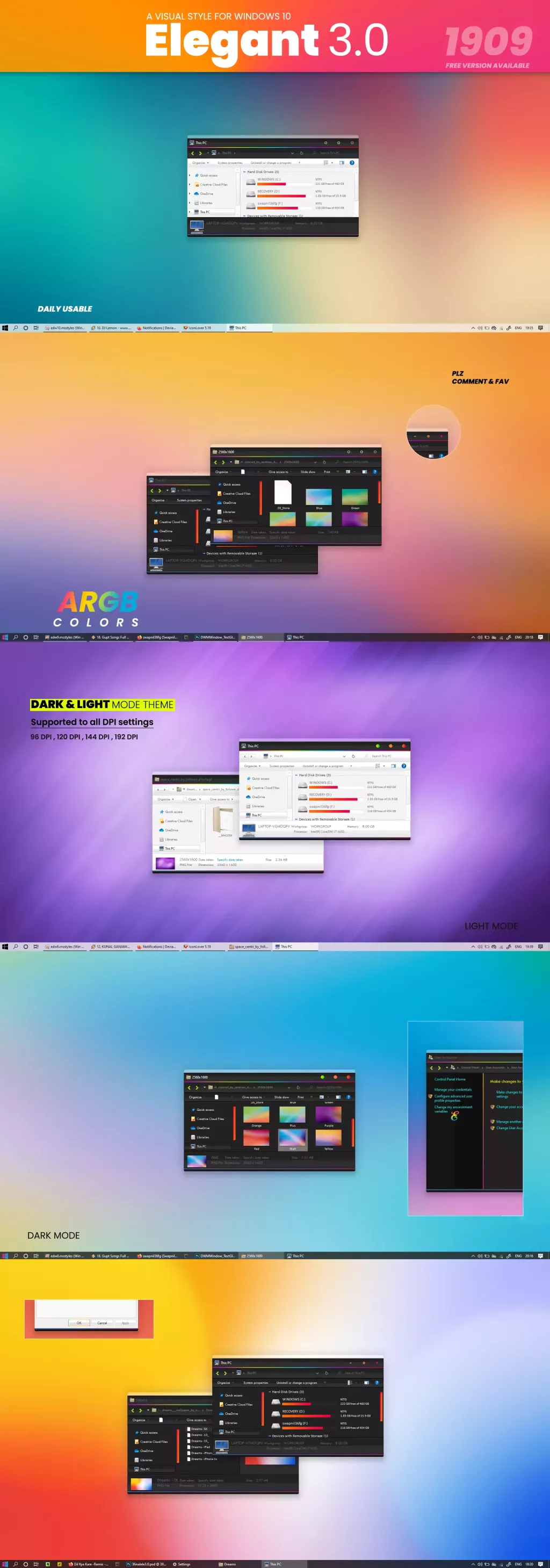 Elegant 3.0 (2020) theme for Windows 10
