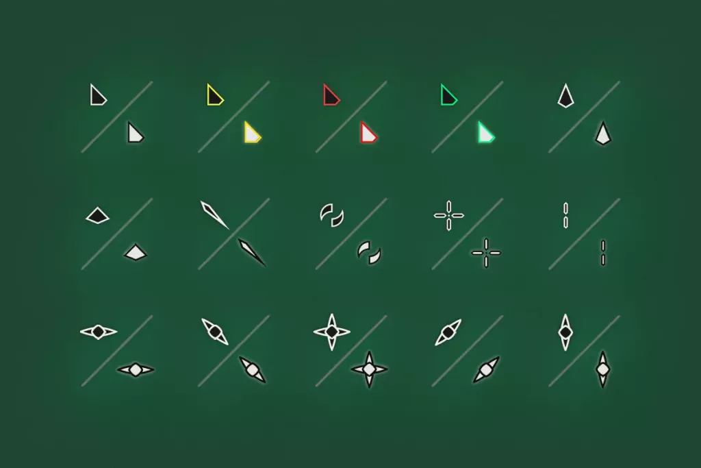 Cursors Aqua Green BW, dark and light version on Windows download on ...