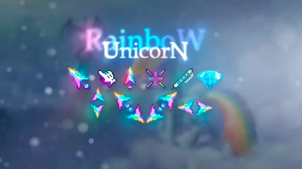 Cursors Rainbow Unicorn on Windows download on VSThemes.org