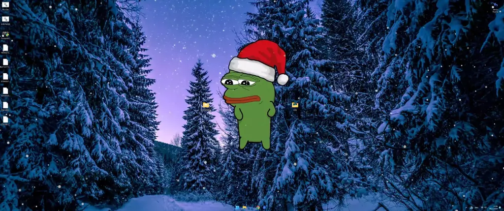 Live wallpaper Christmas Dance Pepe download on VSThemes.org