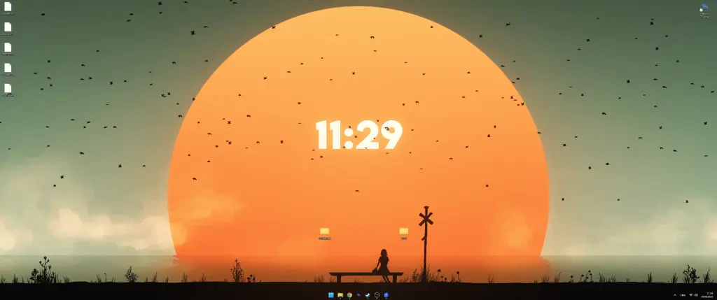 Live wallpaper Sunset and sunrise (+clock) download on VSThemes.org