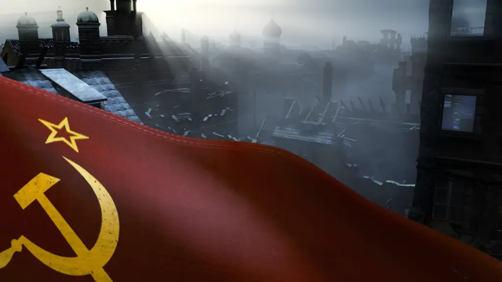 Live wallpaper Soviet flag (Company of Heroes 2) download on VSThemes.org