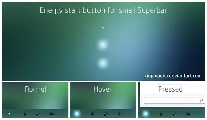 Start orb Glowing white dot for Windows download on VSThemes.org