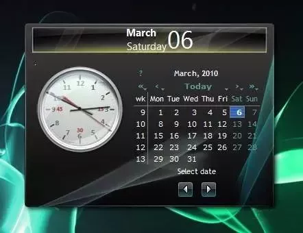 Gadget Date and time for Windows download on VSThemes.org