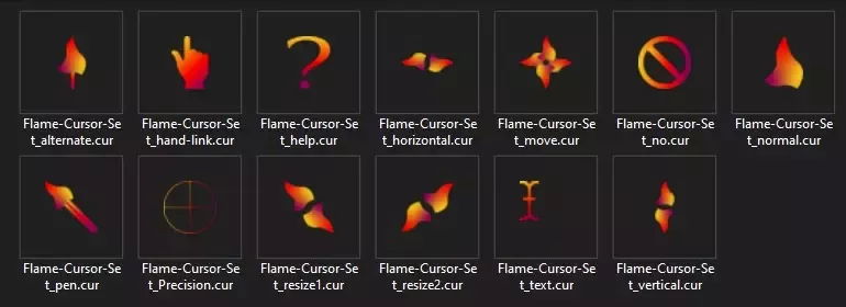 Cursors Bright flame on Windows download on VSThemes.org