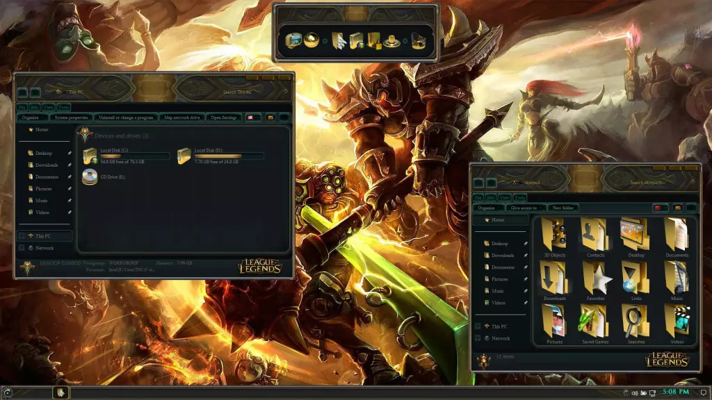 Theme League Of Legends Infinity Edge for Windows 11 download on ...