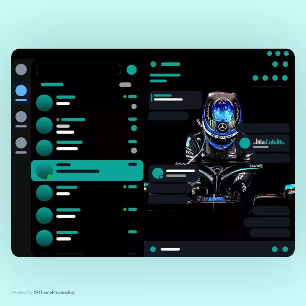 Theme Formula Mercedes Benz AMG for Telegram download on VSThemes.org