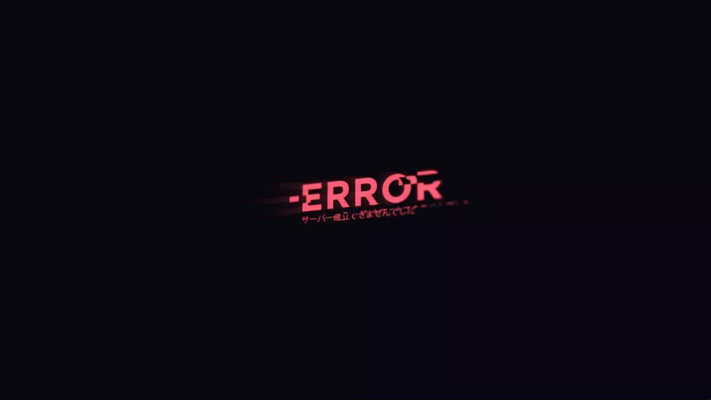 Live wallpaper Red inscription Error on a black background download on ...