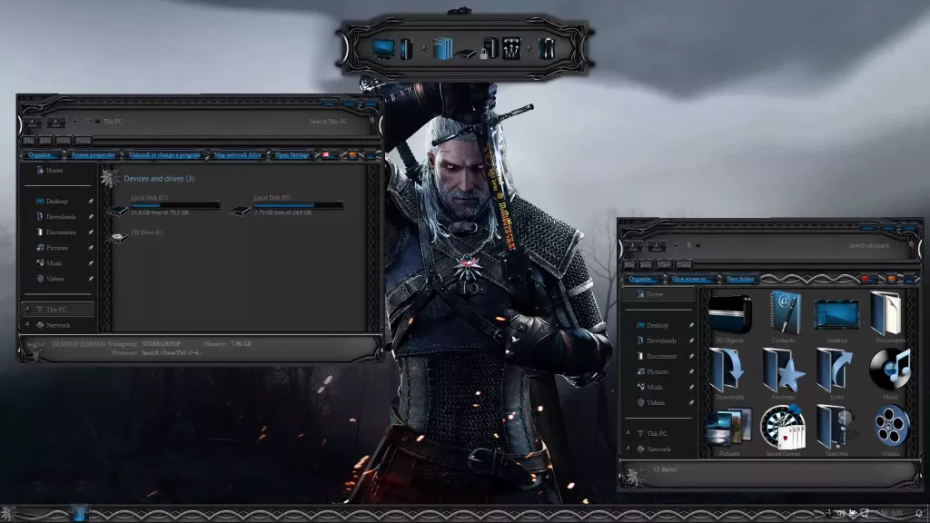 Theme The Witcher for Windows 11 download on VSThemes.org