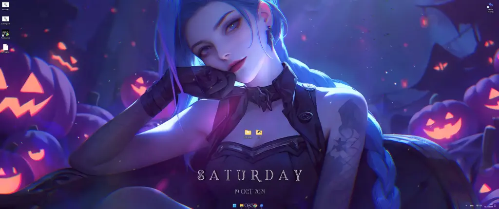 Live wallpaper Jinx Halloween - Arcane download on VSThemes.org