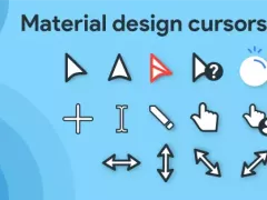 Cursors Material Design, black version on Windows download on VSThemes.org