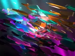 Live wallpaper Glowing Geometry Shapes RGB download on VSThemes.org