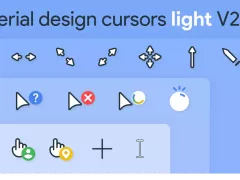 Cursors The second version of the material design, the dark version on ...