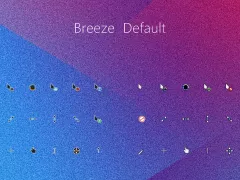 Cursors Breeze, black and blue neon on Windows download on VSThemes.org