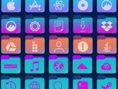 Icons Mac OS X Yosemite, blue folders for 7tsp download on VSThemes.org