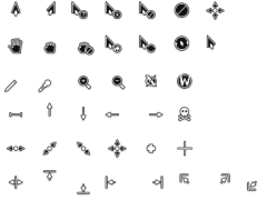 Cursors Breeze, black and white version on Windows download on VSThemes.org