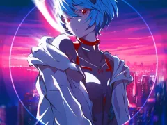 Live wallpaper Plush Ayanami Rei (spinning) download on VSThemes.org