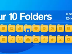 Icons Windows 11-style color folders download on VSThemes.org