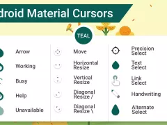 Cursors Material Design, black version on Windows download on VSThemes.org