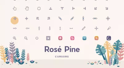 Cursors Rose Pine on Windows download on VSThemes.org