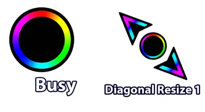 Cursors Neon RGB on Windows download on VSThemes.org