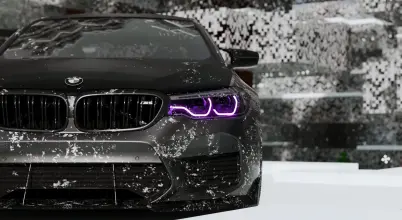 Live wallpaper Minecraft BMW M5 download on VSThemes.org