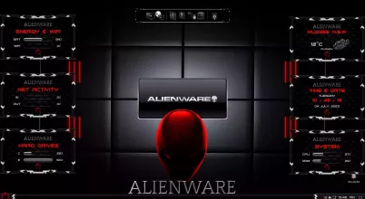 Theme Alienware Dark for Windows 11 download on VSThemes.org